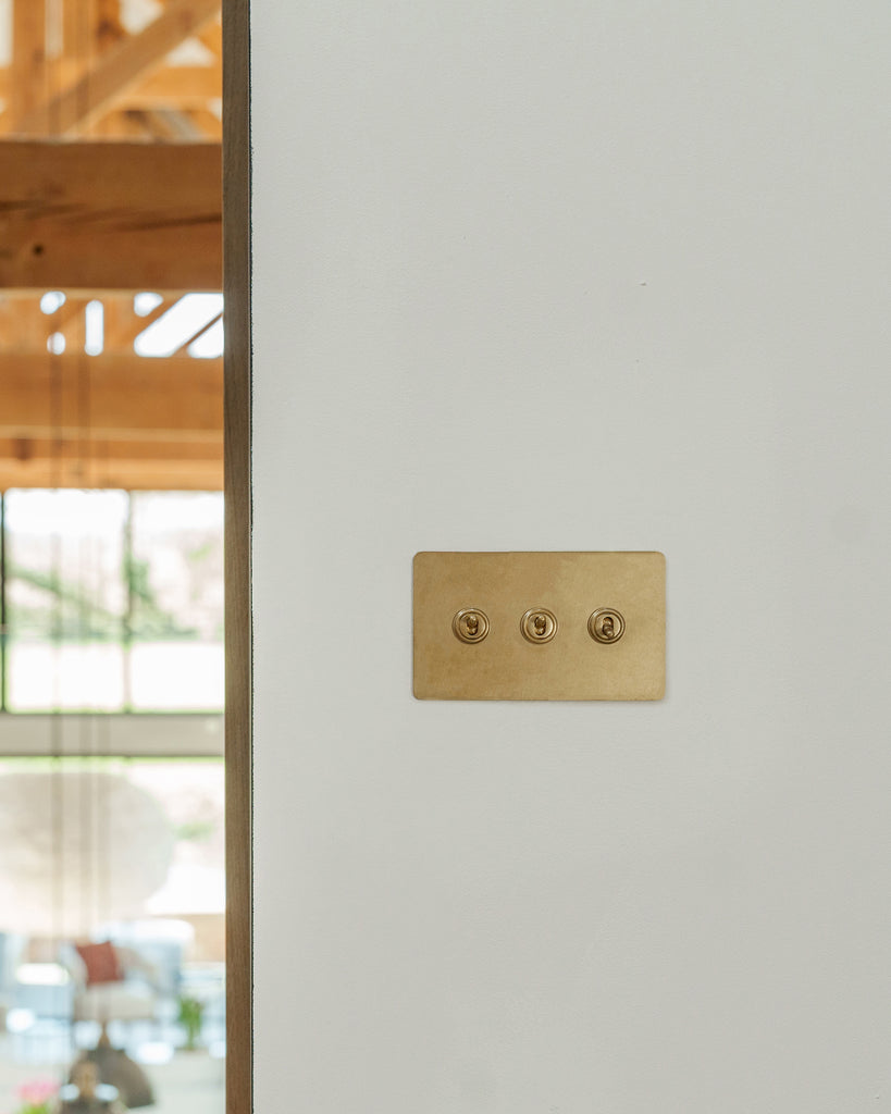 3G Two Way Toggle Switch Antique Brass | Switches & Dimmers