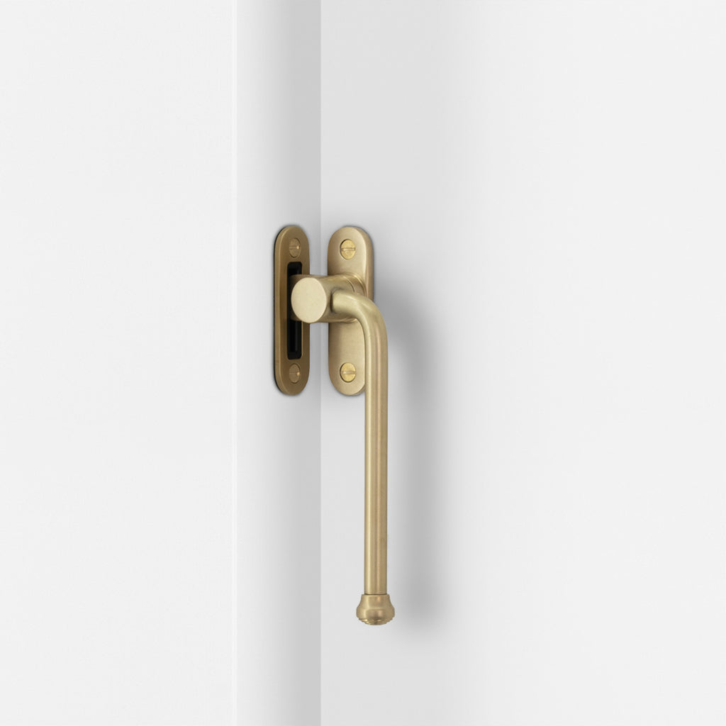 Southbank Casement Window Handle With Plate Right | Antique Brass ...
